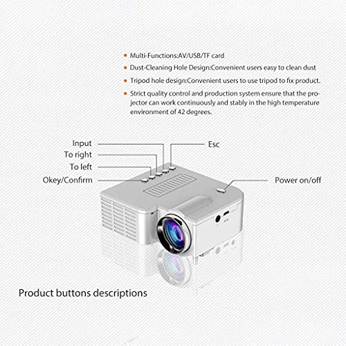 KXDFDC Mini Projector, Portable Projector, Full Supported, Wireless Screen Mirroring