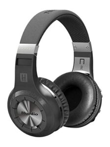 bluedio h plus turbine wireless bluetooth 5.0 stereo headphones with mic/micro sd card slot/fm radio, black