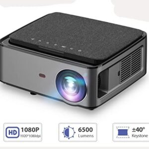 TOEWOE Mini Projector, Portable Video Projector, 50000 Hours Multimedia Home Movie Projector, Compatible with Full HD 1080P HDMI, USB, AV, Laptop, Smartphone