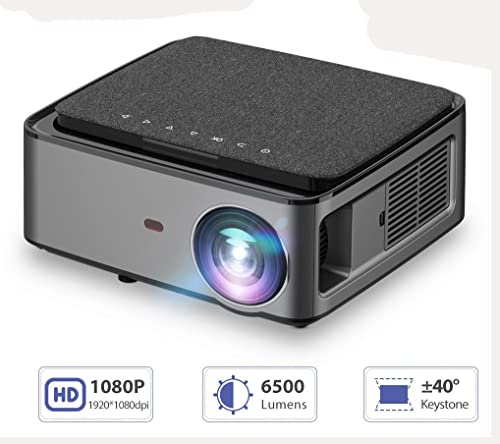 TOEWOE Mini Projector, Portable Video Projector, 50000 Hours Multimedia Home Movie Projector, Compatible with Full HD 1080P HDMI, USB, AV, Laptop, Smartphone