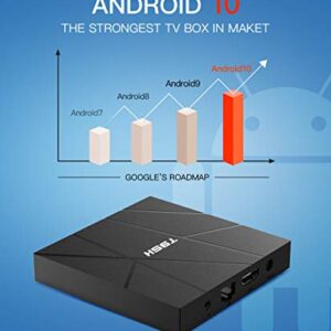 Android 10.0 TV Box, T95H Smart TV Box H616 Quad-core 1GB RAM 8GB ROM Support 2.4G WiFi HDMI 3D H.265 6K HD 10/100M Ethernet Android Box Set Top TV Box