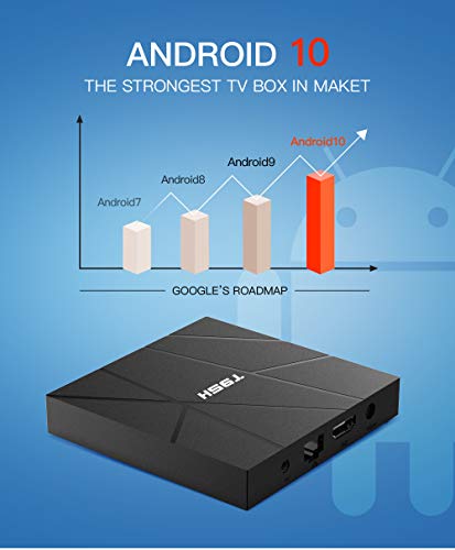 Android 10.0 TV Box, T95H Smart TV Box H616 Quad-core 1GB RAM 8GB ROM Support 2.4G WiFi HDMI 3D H.265 6K HD 10/100M Ethernet Android Box Set Top TV Box