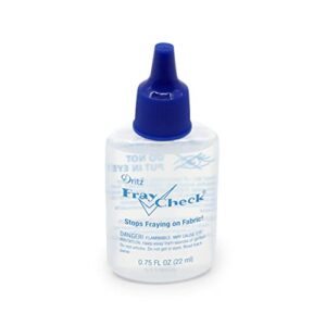 dritz fray check liquid, 3/4 fluid-ounce, 1 count, clear seam sealant, 0.75, 7 fl oz