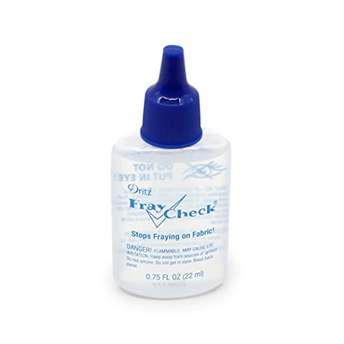 Dritz Fray Check Liquid, 3/4 Fluid-Ounce, 1 Count, Clear Seam Sealant, 0.75, 7 Fl Oz