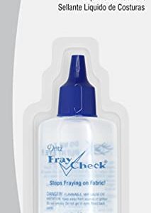 Dritz Fray Check Liquid, 3/4 Fluid-Ounce, 1 Count, Clear Seam Sealant, 0.75, 7 Fl Oz