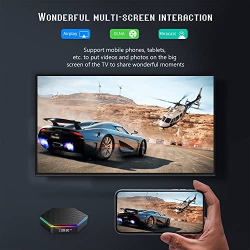 2022 Android TV Box 12.0 2GB RAM 16GB ROM, Android Box H618 Quad-core Cortex-A53 CPU Support 6K 4K HDR10+, Wi-Fi 6 2.4G/5G Dual Wi-Fi Bluetooth 5.0 100M Ethernet USB 2.0 Smart TV Box