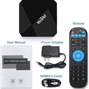 IPTV Box with 4K Live Channels Supports WiFi 4K UHD 2.4GHz/5GHz Bluetooth 4.2