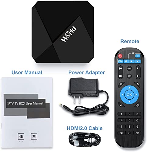 IPTV Box with 4K Live Channels Supports WiFi 4K UHD 2.4GHz/5GHz Bluetooth 4.2