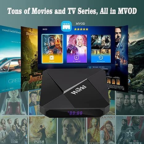 IPTV Box with 4K Live Channels Supports WiFi 4K UHD 2.4GHz/5GHz Bluetooth 4.2