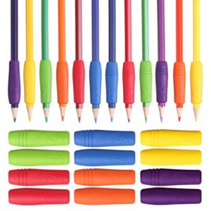 mr. pen- pencil grips, 12 pack, colorful, pencil grips for adults, pencil holder for kids, pencil grippers, pencil grips for kids, rubber pencil grips, pen grips for adults with arthritis