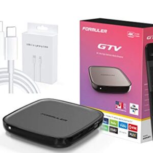 Formuler Gtv Certified Android Tv OS 9.0 with Real Bluetooth Voice Remote Control + Bonus USB Type C to Lightning Cable