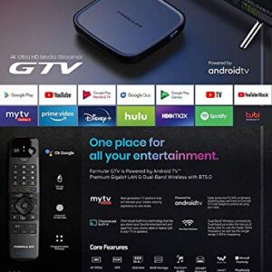 Formuler Gtv Certified Android Tv OS 9.0 with Real Bluetooth Voice Remote Control + Bonus USB Type C to Lightning Cable