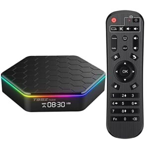 android 12.0 tv box, t95z plus 6k/3d hd tv box h618 quadcore 4gb ram 32gb rom 2.4g/5.0g dual wifi & bt 4.0, android box support multi-lingual with lan ethernet 10/100m for chat movie game etc.