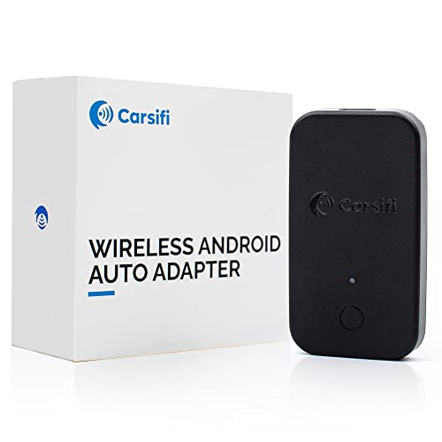 CARSIFI Wireless Android Auto Adapter for All Cars and Head Units with Wired Android Auto - Wireless Car Dongle USB Plug & Play