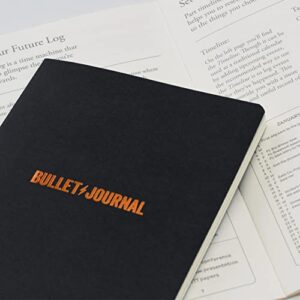 LEUCHTTURM1917 The Official Bullet Journal Edition 2 - Medium (A5) - Perfect Notebook Built for BuJo, 204 Pages of 120gsm Paper, With Bujo Pocket Guide (Black)