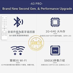 2023 A3 Pro II Chinese TV Box 最新三代 双核双频高配 中港台300+频道直播点播免费看 Massive Movies& TV Series Small but Powerful