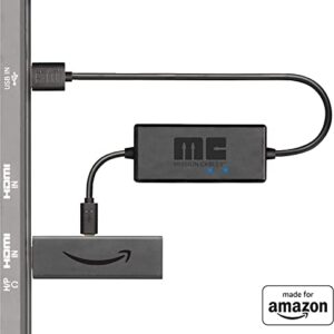 Fire TV Stick with Alexa Voice Remote Bundle. Includes Fire TV Stick with Alexa Voice Remote (includes TV controls), HD streaming device & Made For Amazon USB Power Cable