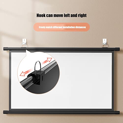 LISSY Outdoor Projector Screen Pull Down, 60 Inch Manual Portable Projector Screen, Wall/Ceiling Mounted Movie Screen, HD Projection Screen 16:9 Format (Size : 60inch-4:3)