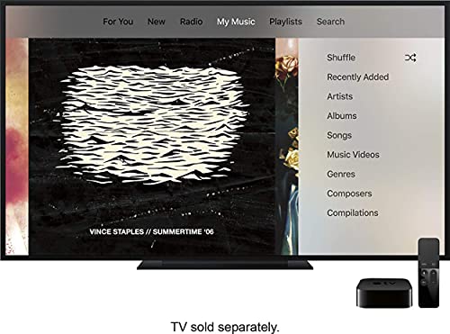 Apple TV 32GB 1080p HD Streaming Media Player with Dolby Digital and Voice Search by Asking The Siri Remote (4th Generation), Black (Renewed)