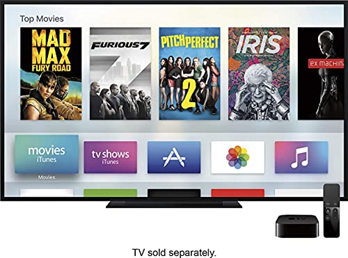 Apple TV 32GB 1080p HD Streaming Media Player with Dolby Digital and Voice Search by Asking The Siri Remote (4th Generation), Black (Renewed)