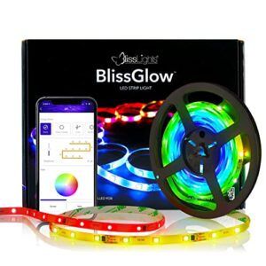 BlissLights BlissGlow Strip Lights x Sky Lite 2.0 Star Projector (Green Stars)