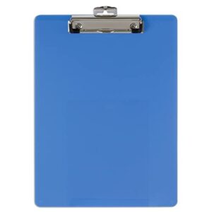 officemate plastic clipboard, letter size, arctic blue (83048)