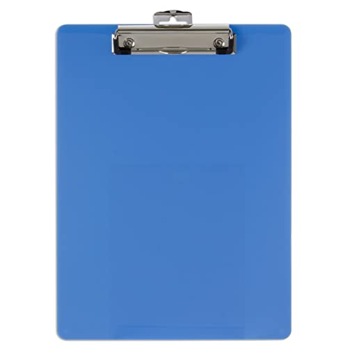 Officemate Plastic Clipboard, Letter Size, Arctic Blue (83048)