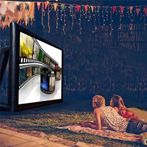 WSSBK Infltable Curtain Screen 200 Inch Projector Home Outdoor Office Portable 3D HD Projection Screen