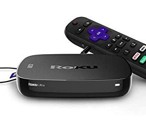 Roku Ultra Streaming Media Player 4K/HD/HDR | Premium JBL Headphones | Enhanced Voice Remote with TV Controls and Shortcuts | HDMI, Ethernet, and Micro SD Ports | 4K HDMI Cable Bundle