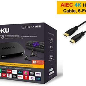 Roku Ultra Streaming Media Player 4K/HD/HDR | Premium JBL Headphones | Enhanced Voice Remote with TV Controls and Shortcuts | HDMI, Ethernet, and Micro SD Ports | 4K HDMI Cable Bundle