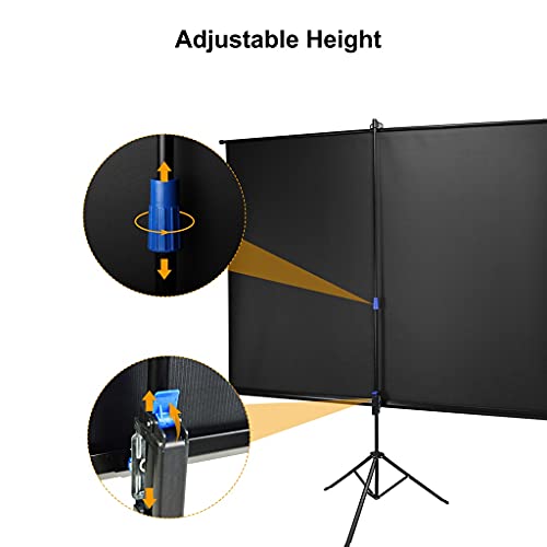 LIRUXUN Projector Screen 72 100 Inches Tripod Stand 16:9 Portable Projection Screen 4K 3D Movies Screen for Home Office Indoor Outdoor (Size : 100 inch)