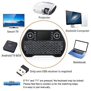 2023 Android TV Box 11.0 4GB RAM 32GB ROM RK3318 Quad-Core Cortex-A53 TV Box Android with Backlit 2.4GHz Mini Wireless Keyboard Remote Control with Touchpad Mouse Combo