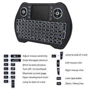 2023 Android TV Box 11.0 4GB RAM 32GB ROM RK3318 Quad-Core Cortex-A53 TV Box Android with Backlit 2.4GHz Mini Wireless Keyboard Remote Control with Touchpad Mouse Combo