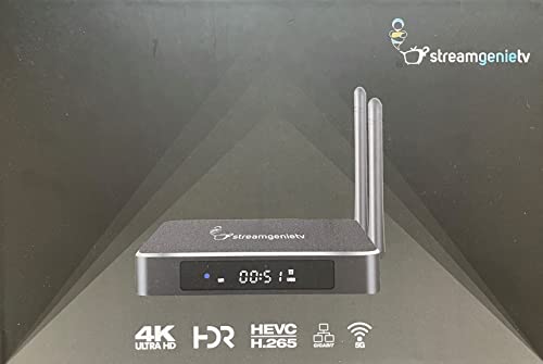 StreamGenie TV Stream Box by FreeStream, with Dual WiFi Antenna and Remote