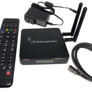 StreamGenie TV Stream Box by FreeStream, with Dual WiFi Antenna and Remote