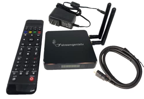 StreamGenie TV Stream Box by FreeStream, with Dual WiFi Antenna and Remote