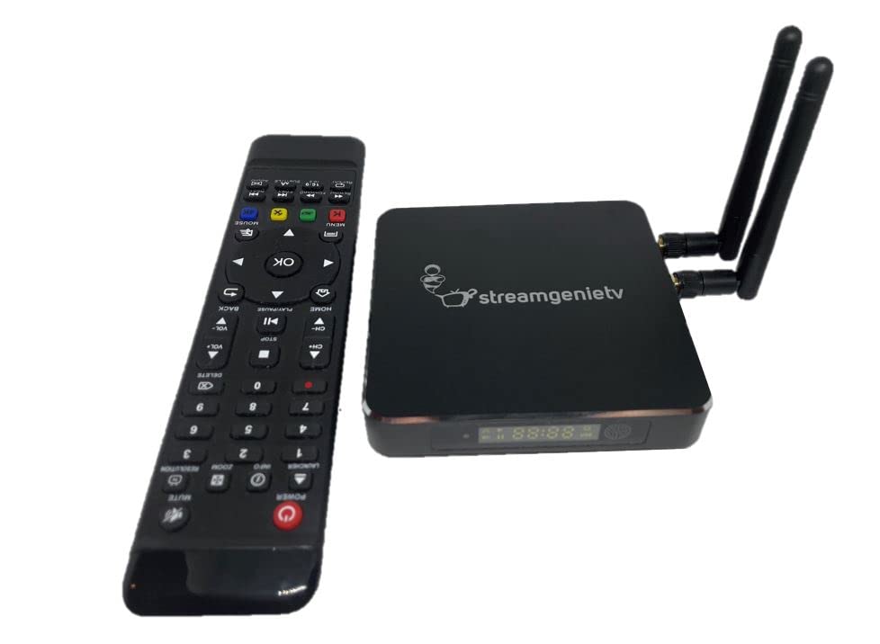 StreamGenie TV Stream Box by FreeStream, with Dual WiFi Antenna and Remote