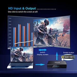 Android TV Box 12.0, X98H PRO Android TV Box 1000M LAN Ethernet, Android Box 4GB RAM 32GB ROM with H618/4K/3D/H.265/BT 5.0 Smart Android Box with Wireless Keyboard