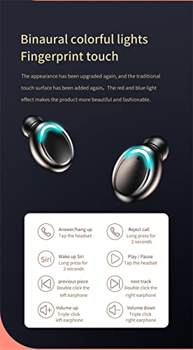 Fiudx Earbuds Bluetooth Wireless Headphones - Touch Control Bluetooth 5.0 Stereo in Ear Mini Earbuds Christmas Birthday Present Gift for Kids Adults