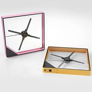 GIWOX 3D Hologram Fan with Aluminum Alloy Frame and Acrylic Cover, 640P Hi-Resolution 20.5'' Hologram Projector Fan with Built in Audio 3D LED Fan Advertising Display for Business Store Holiday Events