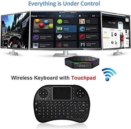 Android TV Box T95Z Plus Android 12 TV Box 2G+16G Quad-Core, WiFi6 /10-1000M LAN 64Bit BT 5.0 H.265 UHD 4K Android Box with Mini Wireless Keyboard & Remote