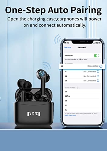 Wireless Ear buds Bluetooth 5.3 in-Ear Earbuds Noise Cancelling 2023 NEW Wireless Headphones LED Power Display IPX6 Waterproof Stereo MINI Bluetooth Earphones with Microphone 36H Battery for Sports