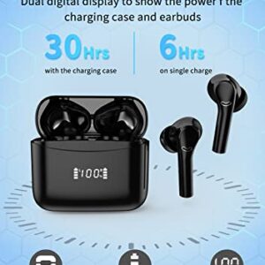 Wireless Ear buds Bluetooth 5.3 in-Ear Earbuds Noise Cancelling 2023 NEW Wireless Headphones LED Power Display IPX6 Waterproof Stereo MINI Bluetooth Earphones with Microphone 36H Battery for Sports