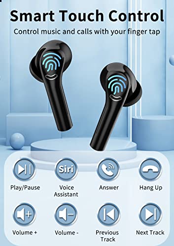 Wireless Ear buds Bluetooth 5.3 in-Ear Earbuds Noise Cancelling 2023 NEW Wireless Headphones LED Power Display IPX6 Waterproof Stereo MINI Bluetooth Earphones with Microphone 36H Battery for Sports