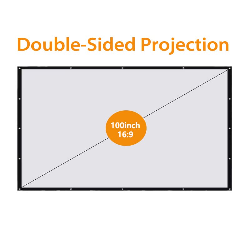 Goiaey Projection Screen Portable for Home Theater Outdoor Indoor Foldable Projector Movies Screens