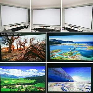 Yandood Projector Screen DIY Material 14x24 inches Color Swatch Black Backing 4K Ultra HD Front Projection EPPE Material Sample White/Grey 2pcs Pack