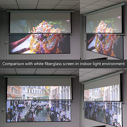 Yandood Projector Screen DIY Material 14x24 inches Color Swatch Black Backing 4K Ultra HD Front Projection EPPE Material Sample White/Grey 2pcs Pack