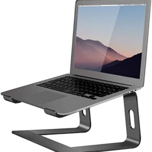 Orionstar Laptop Stand Portable Aluminum Laptop Riser Compatible with Apple Mac MacBook Air Pro 10 to 15.6 Inch Notebook Computer, Detachable Ergonomic Elevator Holder, Black