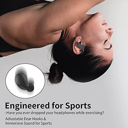 Wireless Earbuds, Bluetooth 5.1 Wireless Headphones in-Ear Stereo Sports Bluetooth Earphones, Noise Cancelling Earbuds with Mic Deep Bass, IPX7 Waterproof, 40H Playtime Wireless Headset for Sports