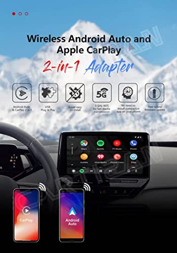 Smart World Company CP-AA Carplay Wireless dongle Adapter 2 in1 Android Auto and Apple Carplay